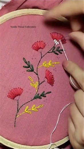 Beautiful Hand Embroidery Design for Frock And dress | Modern Hand Embroidery Step by step Tutorial