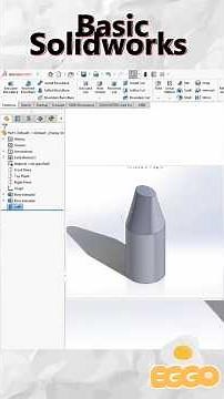 Basic Solidworks : Lofted Boss/Base #solidworks #LoftedBossBase