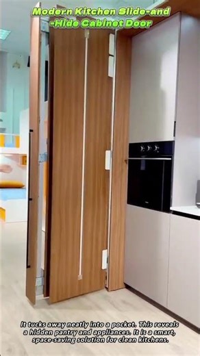 Modern Kitchen Slide and Hide Cabinet Door