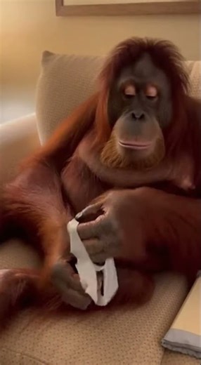 Orangutan vs Face Mask: Instructions Unclear😐🦧