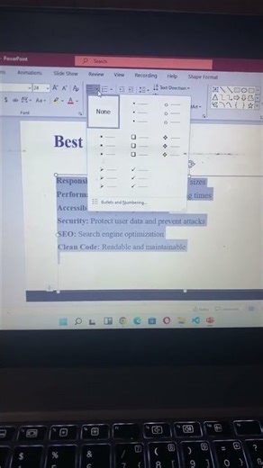 How to add Bullet point in your presentation in PowerPoint