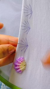 New Unique Sea shell embroidery 🪡 #fbreelsfyp #reelsviral #fb #video #design #embroidery #handmade #viralvideo #shorts #fblifestyle | LISA