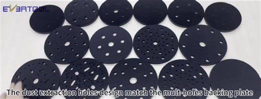 EVERTOOL 6 Inch Soft Sponge Backing Pad 150mm Multi Hole Pad Protector Hook and Loop Interface Pad Foam Polishing Buffer