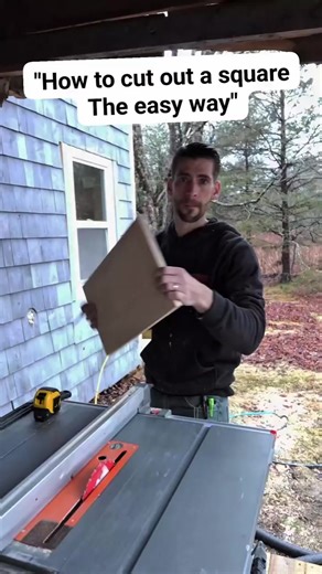 The easy way to cut out a wood square. All you need is one tool for the job. You don't have to get out of circular saw and then try to plunge cut through it. Then you would have to get out your #ad #DIY #house #fblifestyle #howto #fyp #sponsored #construction | Excellent Laborer