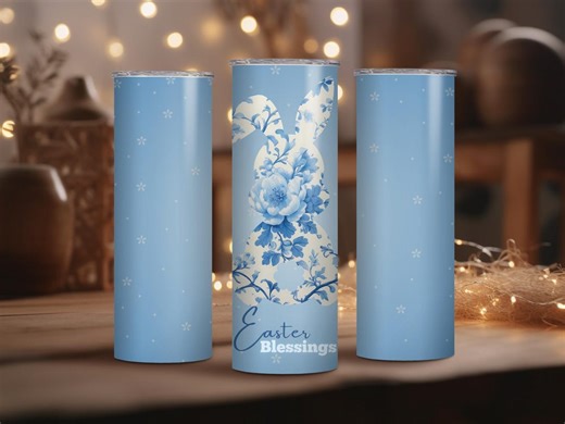 Springtime Easter Blessings Bunny Tumbler Wrap - DIGITAL DOWNLOAD for Sublimation - 20oz Skinny Tumbler - Etsy
