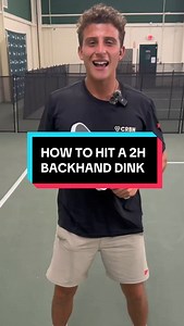 How to hit a two handed backhand dink with topspin in pickleball! 🏆🥇 ✅ Instead of only using topspin, combine sidespin with topspin. 1️⃣ Feet in line toward the target. 2️⃣ Come around the ball with your top hand. 3️⃣ Stay low for the whole shot. #pickleball #pickleballlife #pickleballtournament #pickleballtips #pickleballaddict #pickleballrocks #pickleballaddiction | Tanner.Pickleball