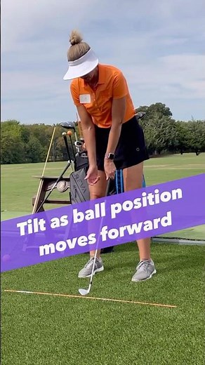 How Ball Position Creates Natural Tilt in Your Golf Swing Setup with Jill McGill #pgawomensclinics