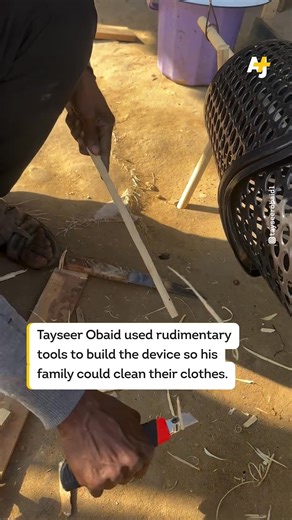 This Palestinian man built a washing machine from spare items – an example of the daily ingenuity people in Gaza are forced to rely on as Israel blocks aid and electricity. | AJ