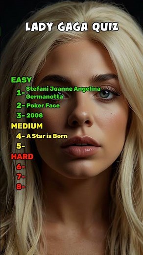 Lady Gaga Quiz | How Well Do You Know the Queen of Pop? 🌟