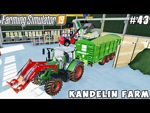 Making, palletizing and selling hay pellets | Kandelin Farm | Farming simulator 19 | Timelapse #43