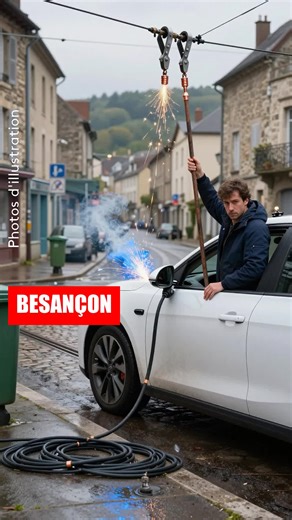 BESANÇON : BRANCHEMENTS SAUVAGES DE VOITURES ÉLECTRIQUES AU TRAMWAY Besançon face au phénomène des branchements sauvages : des propriétaires de voitures électriques piratent les lignes du tramway Ginko. Découvrez cette actualité insolite au cœur du quartier des Hauts-du-Chazal où la quête d'autonomie électrique pousse certains usagers à des installations de recharge artisanales et risquées. #besançon #insolite #electrique