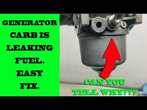 Firmen Generator Leaking Gas From Carb. Easy Fix