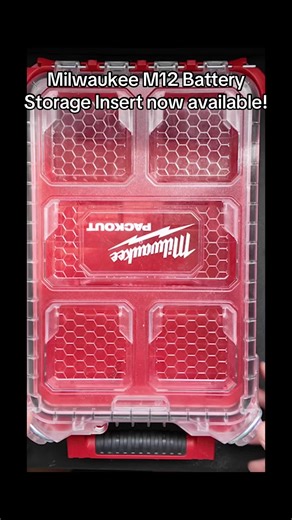 Milwaukee M12 Battery Storage Insert Available! #milwaukee #packout #tooltok #m12 #milwaukeetools