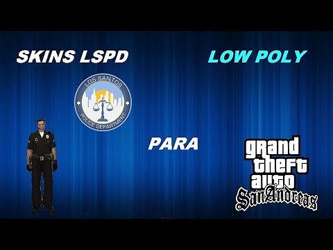 Skins Pack LSPD Low Poly for GTA San Andreas