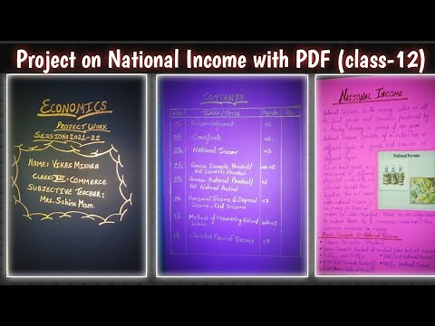 Project On National Income (Class-12) Economics | Economic Project | Practical File