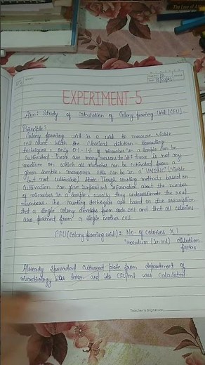 calculation of colony forming unit (CFU) #microbiology #practicals