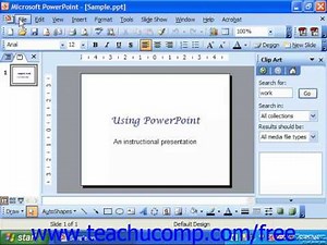 PowerPoint 2003 Tutorial Creating a New Presentation 2003 & XP Microsoft Training Lesson 2.1
