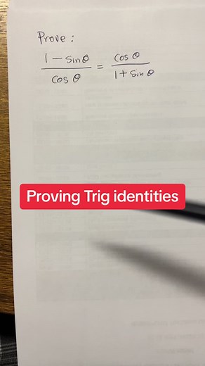 Proving Trig identities #maths #tutorials #trigonometry