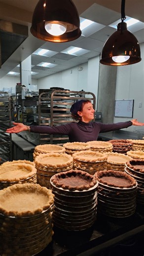 Relic Bakery & Kitchen on Instagram: "Blind bakes & back aches 🥧 Mass producing pies by hand is a true labor of love! We've hand-rolled, crimped, and blind-baked all our pie shells. Now it's time to fill them! Preorder your pies by MIDNIGHT TONIGHT at relicbakery.com"