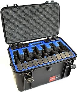 6 Pistol 18 Magazine HPRC 4100 Discreet Gun Carrying Case with MyCaseBuilder Custom Designed Military Grade Foam Insert | Waterproof Crushproof Hard Case with Foam for Safe Travel and Storage