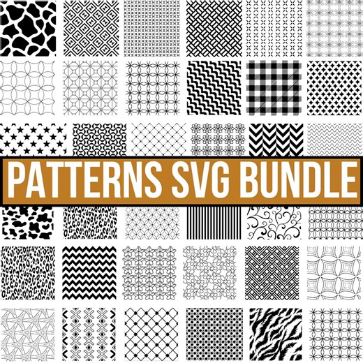Patterns Svg Bundle, Floral Pattern Svg, Seamless Pattern Floral Svg, Lines Pattern Svg, Geometric Svg, Background Pattern Svg, Silhouette - Etsy