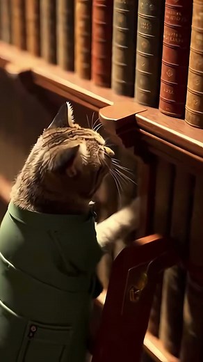 Day in the Life of a Tiny Cat Librarian 📚 (Cutest Library Ever!)