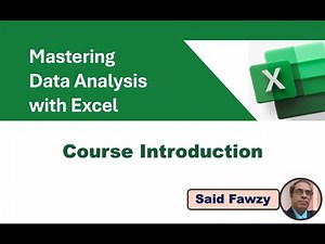 Mastering Data Analysis with Excel: 0 Course Introduction (Arabic)