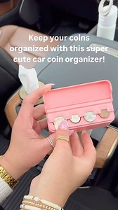 Keep your coins organized super cute car coin organizer! comes in the colors pink and black 💕 Drop COINS below, and I’ll send you a link! You can always find everything I share linked in my bio too! 🚗🚙 | Gracefully Glam