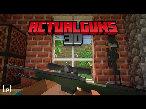 Minecraft ACTUAL GUNS 3D Addon (Bedrock/MCPE/Xbox) THE BEST GUN MOD