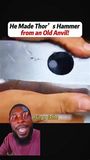 He made Thor s hammer form an old anvil #repair #handwork #Manufacturing #viral | Chinaza Nweke