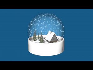 animated snow globe - blue screen effect