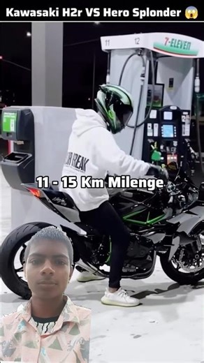 kawasaki Ninja vs hero Splendor😱 #viral #shorts #hero #kawasaki #facts #bikelover