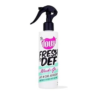 The Doux FRESH TO DEF Curl Refresher Spray for Curly Hair – Leave In Conditioner & Curl Activator for Frizz Control – Doux Hair Mist to Refresh & Detangle Curly Hair Products for Women
