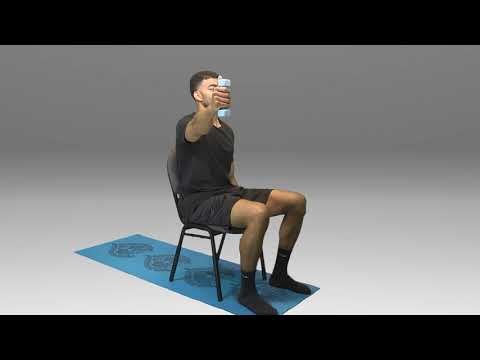 Seated Single Arm Shoulder Scaption with Dumbbell - HomeCEU