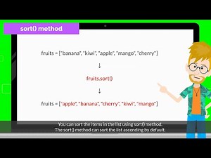7. How to Sort Item in List | Chapter 7.2 List Manipulation in Pygame Zero