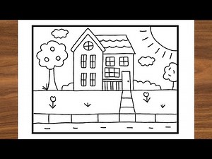 Learn how to Draw a House (Very Easy) Suitable for Beginners | Drawing a House Step by Step