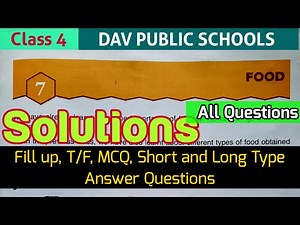 DAV class 4 science chapter 7 Food - solutions