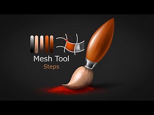 Paintbrush tutorial in Adobe Illustrator for Beginners using gradient mesh Tool