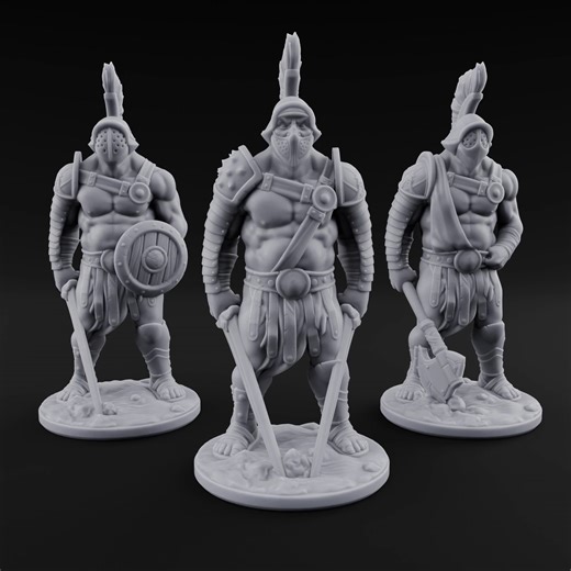 Sword Dragging Human Gladiators