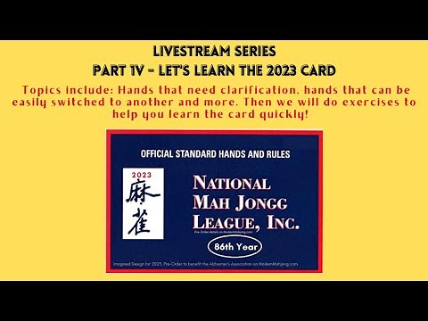 Mastering Mahj Jongg | Let's Learn the 2023 Card
