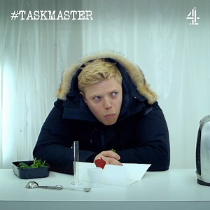 Fill this egg cup with your own SWEAT. Most drops of sweat wins. | Taskmaster