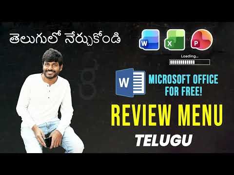 Review Menu Options in Telugu MS WORD By Vamsi Dande