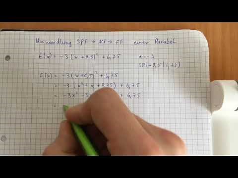 Parabeln von der Scheitelpunktform in die faktorisierte Form und Normalform umwandeln