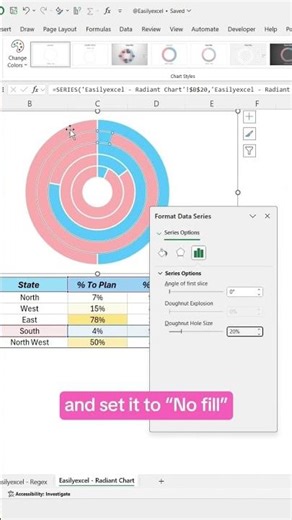 Excel tutor Radial chart Excel formula hacks @excelisfun #excel #spreadsheetmagic #columnchart