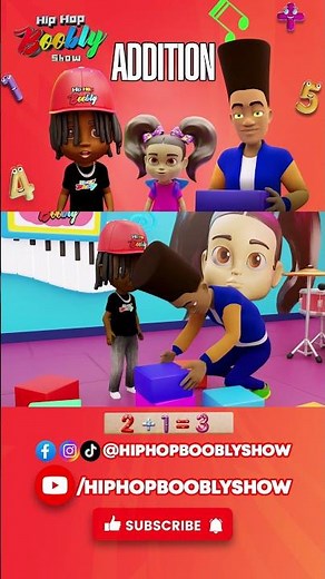 Learn Addition Fun Math Song with Hip Hop Boobly Show Part 3 | #addition #kidssongs #kidssongs