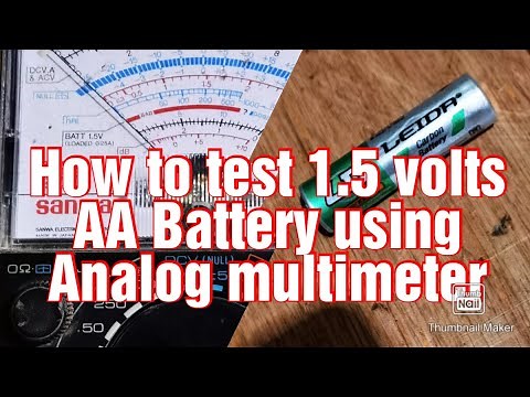 how to test 1.5 volts AA and AAA battery using analog multimeter