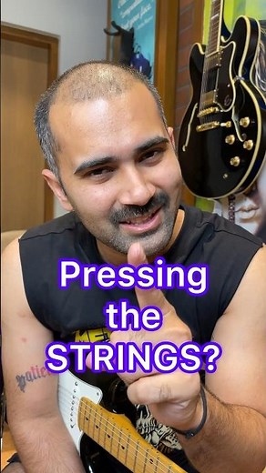 How To Press Guitar Strings- #guitartutorial #guitarteacher #guitarlessons #shorts #guitartalk