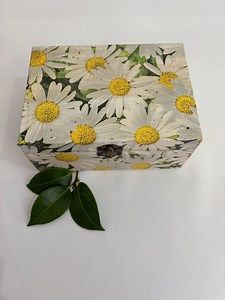 Daisy Box, Floral Box, Spring Box, Decoupage Box, Floral Art Jewelry Box, Women's Flower Gift Box, Floral Jewelry Box, White Flowers - Etsy