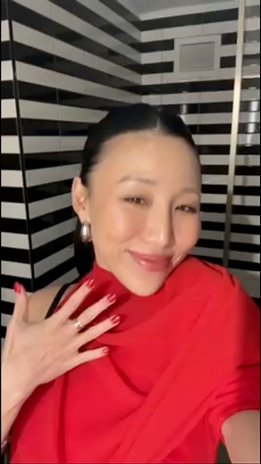 3.9K views · 23 reactions | The red nail theory is here to stay❤️ @meemshou transforms her nails with a half-moon design. Shades used: CND SHELLAC in ‘Bouquet’ for the base and ‘Devil Red’ for the design + No Wipe+ Top Coat for high shine and 3+ weeks wear. | CND - Creative Nail Design | Facebook