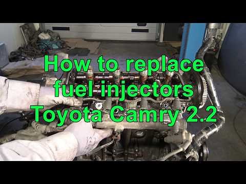 How to replace fuel injectors Toyota Camry 2.2. Engine 5S-FE